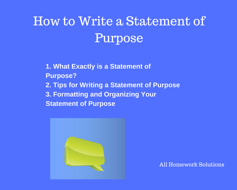#7 Tips For Writing A Perfect Statement Of Purpose - All Homework Solutions